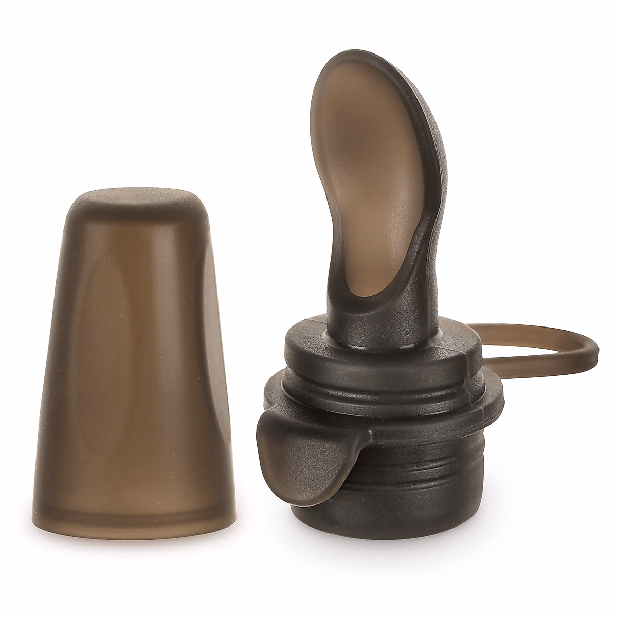 haakaa Silicone Baby Food Spoon,Squeeze Feeding Spoon with Dust Cover,Compatible Baby Food Feeder,Yummy Pouches,Milk Storage Bags