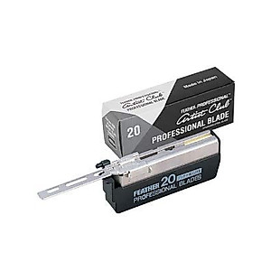 Feather Artist Club Professional Razor Blades - (5 Pack of 20) - Single Straight Edge Razor Blade Refills for Shaving - For Men & Barbers