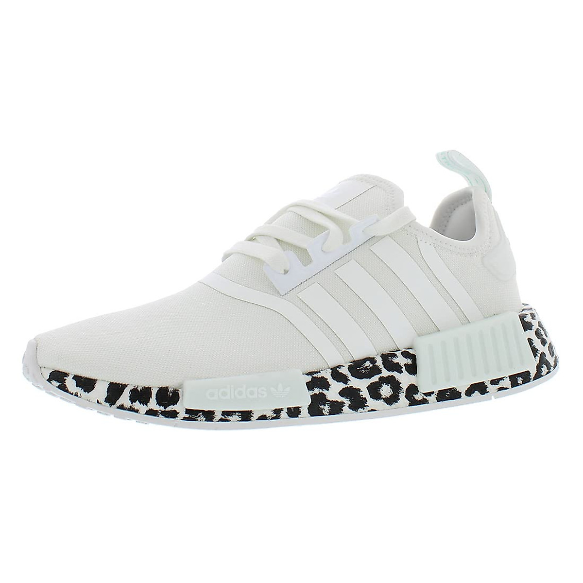 adidas Originals Women's NMD_R1 Sneaker (White Black Leopard Print, 7.5)