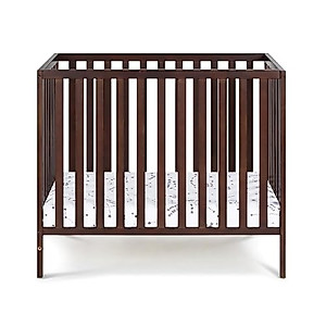 Suite Bebe Palmer 3-in-1 Mini Crib in Espresso - with Mattress Pad