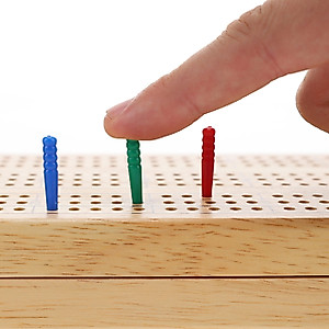 WE Games 48 Standard Plastic Cribbage Pegs w/a Tapered Design in 4 Colors - Red, White, Blue & Green