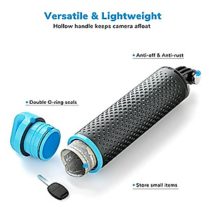 Sametop Floating Hand Grip Waterproof Handle Compatible with GoPro Hero 11, 10, 9, 8, 7, 6, 5, 4, Session, 3+, 3, 2, 1, Hero (2018), Fusion, Max, DJI Osmo Action Cameras (Blue)