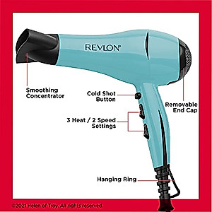 Revlon 1875W Lightweight Hair Dryer | For Easy Smooth Styling (Mint)