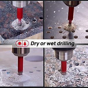 Diamond Tile Drill Bit Set,DT-DIATOOL Porcelain Hole Saw with Hex Shank Double Ended 6-8mm 2pcs for Drilling Ceramic Marble Artificial Stone Granite