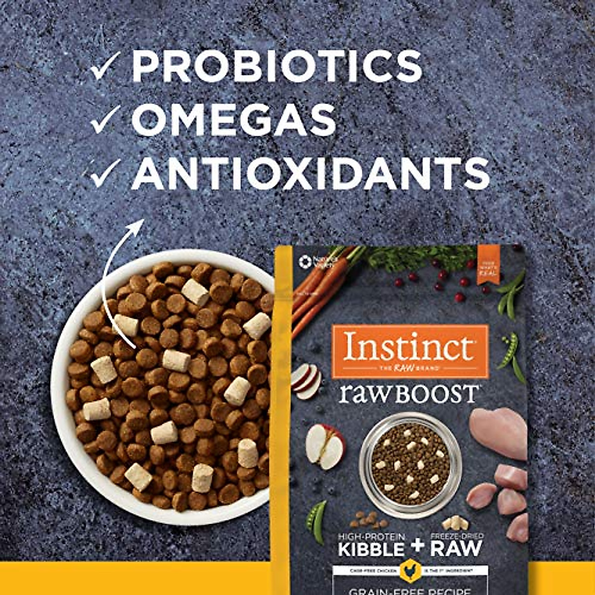 Instinct Raw Boost Grain Free Recipe with Real Chicken Natural Dry Cat Food, 10 lb. Bag