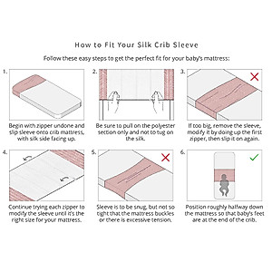 SLEEPY SILK - Baby Silk Crib Sleeve | Silk Crib Sleeve for Baby Hair Loss | Silk Baby Crib Bedding in 25 Momme Mulberry Silk | SIDS Safe Silk Crib Slip for Baby | Dove Gray