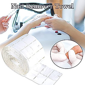 Lint- Roll 500 Of Cellulose Remover Pads Cotton Wipes Towel Nail Cleaning Swabs And Gel 240 Grit Nail File Buffer (A, One Size)