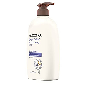 Aveeno Stress Relief Moisturizing Body Lotion with Lavender Scent, Natural Oatmeal to Calm & Relax, Non-Greasy Daily Stress Relief Lotion, 33 fl. oz