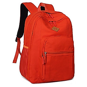 abshoo Classical Basic Womens Travel Backpack For College Men Water Resistant Bookbag (Orange)