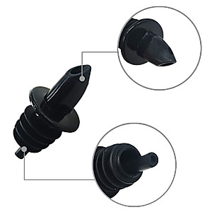 TADAE 20 Pack Liquor Bottle Pourers, Black