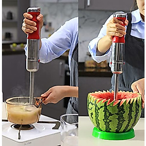 TOKEBI Cordless Rechargeable Powerful Immersion Hand Blender, 5 speed, Stick hand blender, Stainless steel blade, Infant food Puree Soup Smoothies