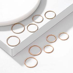 choice of all 10 Pcs Gold Knuckle Rings Set for Women Stackable Rings Bohemian Vintage Finger Rings Midi Rings for Teen Girls