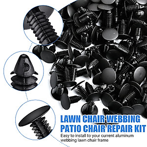 Lainballow 200 PCS Medium Multi-Gauge Rivet Fasteners, 3/4" Length Patio Strapping Rivets, Patio Strapping Rivets Fasteners with 1/4'' Holes for Repair Vinyl Straps Patio Chair Lawn Lounge