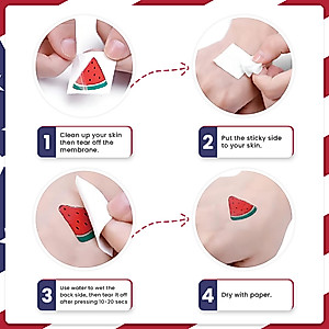 Fourth of July Temporary Tattoos Set Patriotic Decorations Stickers 10 sheets for Kids Adults, Red White and Blue American Flag USA Party Supplies 4th of July Memorial Independence Labor Day