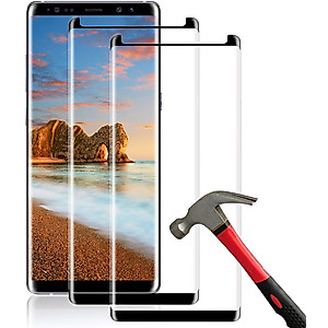 【2-PACK】Coolpow Designed for Samsung Galaxy Note 9 Screen Protector, Case Friendly, Anti-Bubble, 3D Curved, Full Coverage, 9H Hardness, HD Clear, Note 9 Screen Protector Tempered Glass Cell phone Film