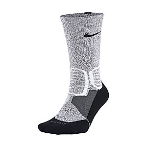 Nike Men's Hyper Elite Crossover Crew Basketball Socks - Small - Blanco / Negro (WHITE/BLACK/(BLACK))