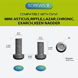 CIVIVI Titanium Pocket Clip Set