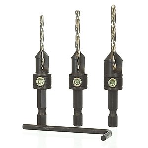Make it Snappy Tools Quick-Change 3-Pc. Countersink Drill Bit Set. Proudly Made in The USA.