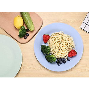 LuckyZone 11inch/5pcs Wheat Straw Plates - Reusable & Unbreakable Plate - Dishwasher & Microwave Safe - Perfect for Dinner Dishes - Healthy, Lightweight, BPA Free & Eco-Friendly (5 colors)
