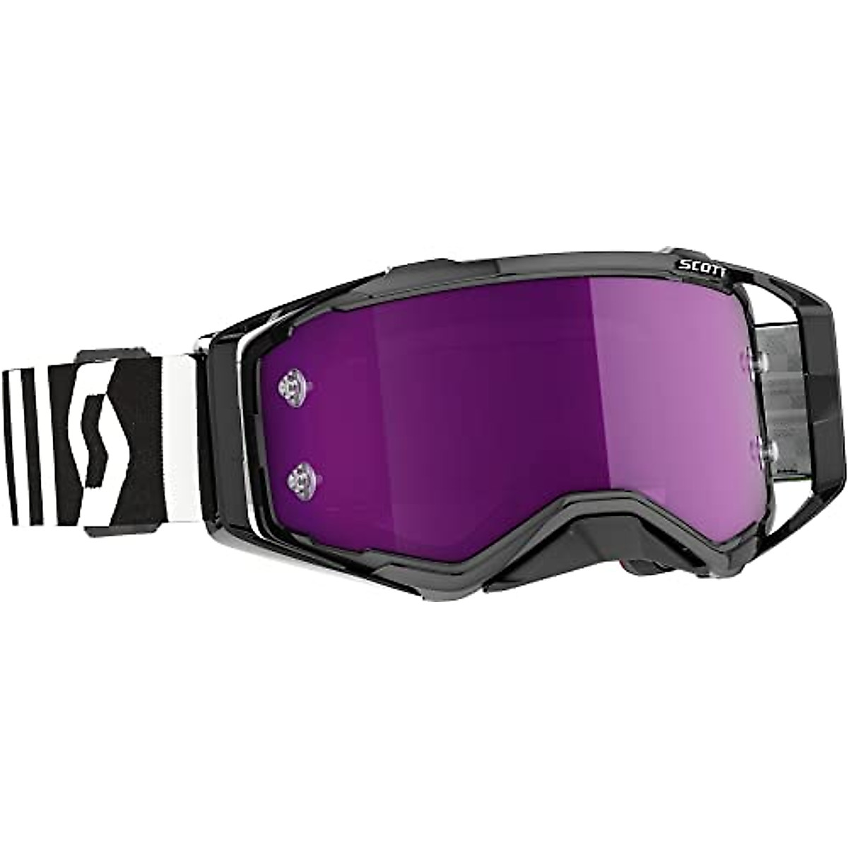 SCOTT Prospect Racing Adult Snowmobile Goggles - Black/White Purple Chrome Works / One Size