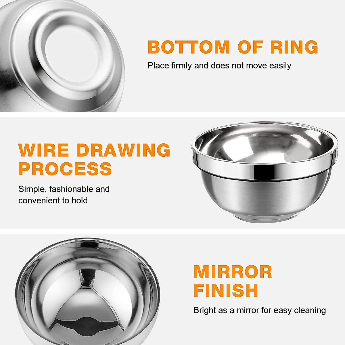 20 Pcs Stainless Steel Bowls Set 17 oz Double Walled Insulated Soup Bowls Snack Metal Bowl for Ice Cream Salad Noodles Sauces Serving, Easy to Clean, 5.1 x 2.6 Inch