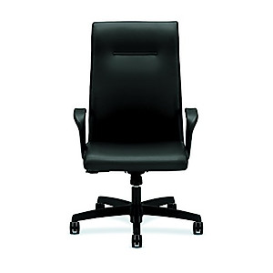HON Ignition Series Executive High-Back Chair, Supports Up to 300 Lb, 17.38" to 21.88" Seat Height, Black