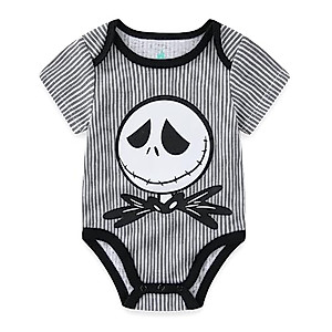 Disney Nightmare Before Christmas Boys’ Jack Skellington 3 Pack Bodysuits for Infant – Grey