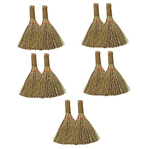 minkissy 10 Pcs Desktop Small Broom Miscanthus Small Broom Kitchen Desktop Cleaning Broom Kids Desks Broom Mini Desk Whisk Broom