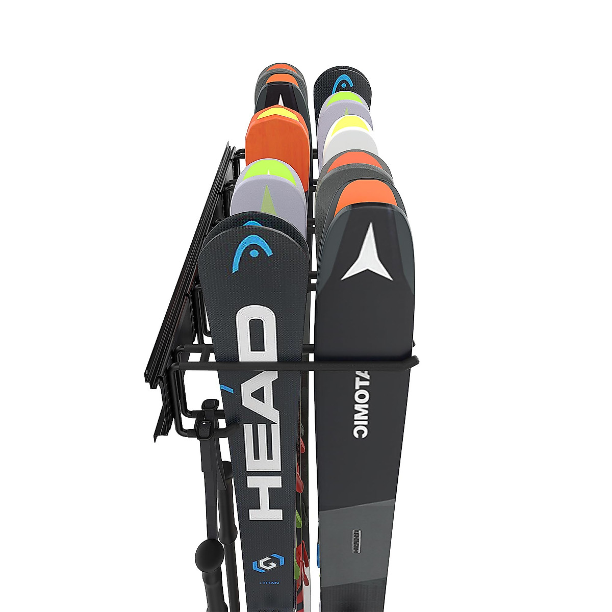 Ultrawall Ski Rack, Wall Mounted Ski Storage for Garage Storage Organizer System, 10 Pairs of Skis Holder for Home Shed, Holds Up to 300lbs