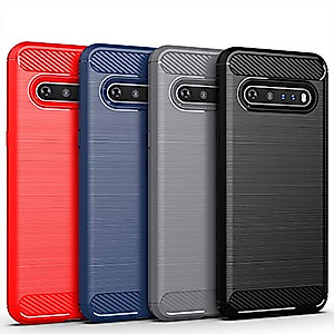 Osophter for LG V60 ThinQ Case,LG V60 Case Shock-Absorption Flexible TPU Rubber Full-Body Protective Phone Cover for LG V60 ThinQ(Blue)