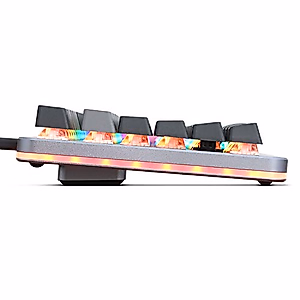 DROP Shift Mechanical Keyboard — Full-Size 1800 Layout (99 Key), Kailh Hotswap Switches, Programmable, Backlit RGB, USB-C, Doubleshot PBT Keycaps, Aluminum, Tactile (Gray, Halo Clear)