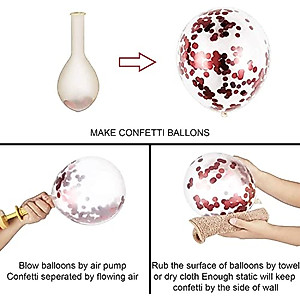 Burgundy Rose Gold Balloons/Burgundy Rose Gold Birthday Decorations/Fall Bridal Shower Decorations 15pcs Maroon Gold Wedding Decorations/Rose Gold Bachelorette Party Decorations