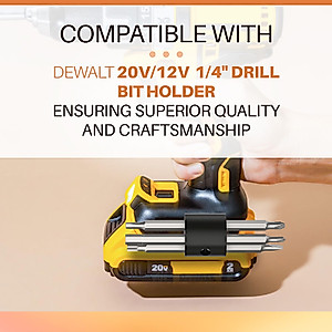 Drill Bit Holder Kit for DeWalt 20v Impact Driver Holder, Drill Bits Mount Holder, Cordless Tools, for DeWalt 20v Drill Impact Driver Holder, Drill Replace Magnetic Bit Holder Attachment, Drill Holder