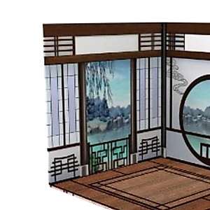 AMLESO Backdrop Scene Model Collection Background Board Scene for Action Figures Storage, Chinese Room