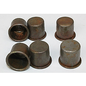 Galapagoz Metal Spout Dust Caps for Master Oil Bottle Spouts Vintage Style 6 PCS USA