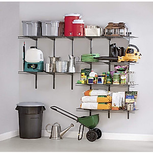 Rubbermaid FastTrack Garage Upright, 70", Gray, Direct Mount Into FastTrack Garage Rail, Garage Organization System