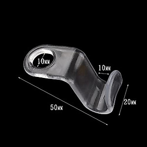 FMHXG 30pcs Clothes Hanger Connector Hooks Mini Cascading Hanger Hooks Transparent Easy Hook Closet Organizer Storage Rack Holder