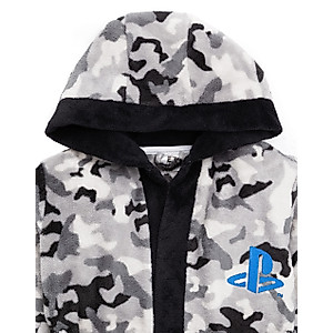 Playstation Dressing Gown Boys Kids Game Pocket Bathrobe 13-14 Years