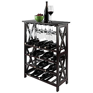 Winsome Rio Wine Storage, 28.74" W x 35.71" H x 13.39" D, Espresso