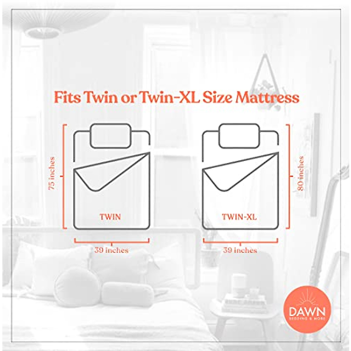 Dawn 2-Piece Bedding Foundation Bundle | 1 Egg Crate Mattress Topper & 1 Pillow | Twin XL | Upgrades for The College Dorm Bed