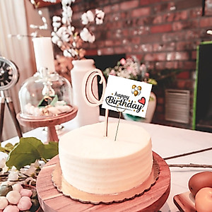 Amabro 20 Pcs Floral Card Holder, Photo Clip Stick Metal Flower Place Card Holder Gold Ring Loop Clips for Gift Memo Wedding Flower Arrangements Party Birthday Cake (Round)