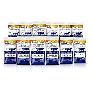 Champion USA JustiFLY Feedthrough Cattle Fly Control, 12 Pack | Non-Toxic Larvicide. Controls All Four Fly Species That Affect Cattle. Over 50 Million Head Treated