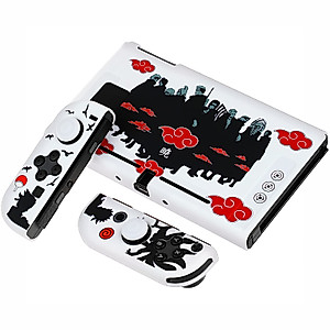 Dockable Protective Case Compatible with Switch, Hard Shell Case Cover for Switch and Joy-Con Controllers with 4 Thumb Grips (Cartoon)