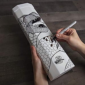 Dual Playmat Tube - Monster Protectors Prism-Shaped Play Case Holds Two Playmats at Once - Won't Roll Off Surface and Easy in and Out Design- Add Your Own Designs on Marker Surface!