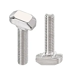 uxcell M6x25mm T-Slot Drop-in Stud Sliding Bolt Screw Carbon Steel for 30 Series Aluminum Profile 8pcs