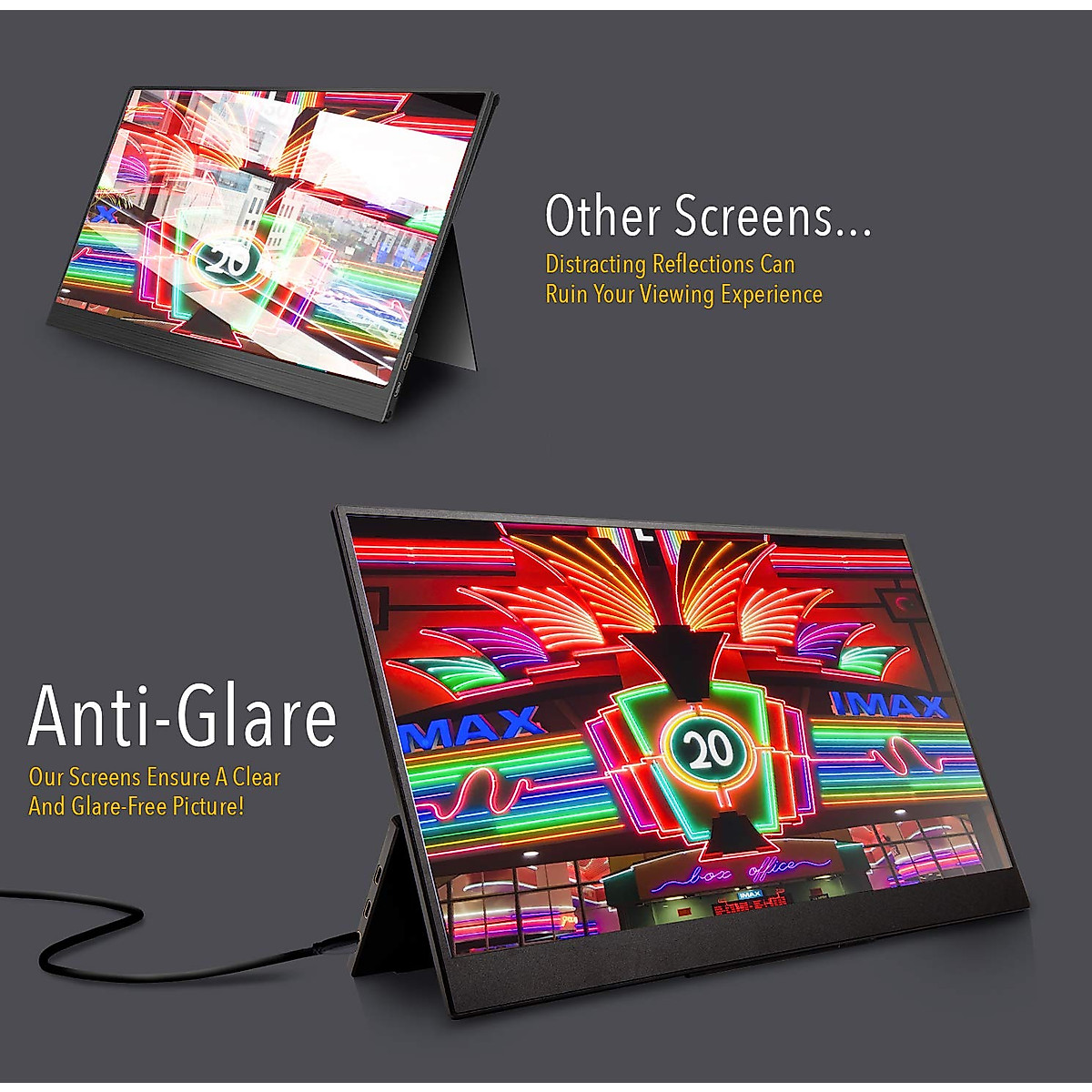 SideTrak Solo Triple 15.6” Portable Gaming Monitor for Laptops, 2 Freestanding 15.6” FHD 1080P LED Display Screens, Extending Screens for Mac, PC, & Chrome, USB-C or HDMI, Speakers & HDR Mode