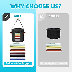 Munskine Huge Hat Boxes For Women Storage Foldable Hat Storage Boxes with Shoulder Strap & 2 Handles - Hat Boxes With Lids - Hat Box With Dustproof Lid Storage Boxes