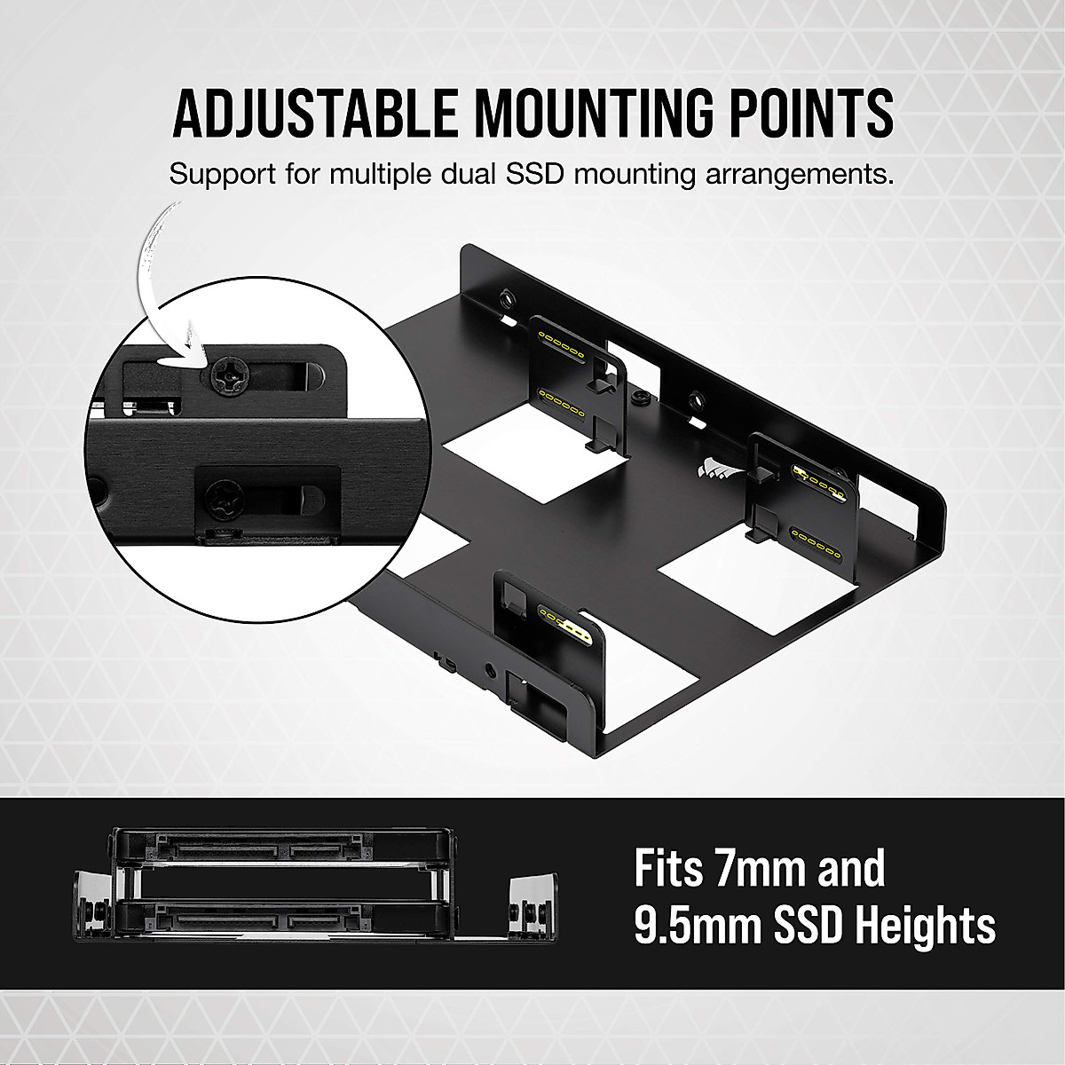 Corsair Dual SSD Mounting Bracket (3.5” Internal Drive Bay to 2.5 ...