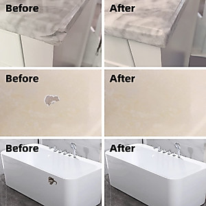 Globalcom Tile and Granite/Marble Repair Kit, Porcelain Stone and Quartz Countertops Repair Kit for Chips Dents Cracks Holes Scratchs, Fix Chipped Edges Corners, Reattaches Missing Pieces