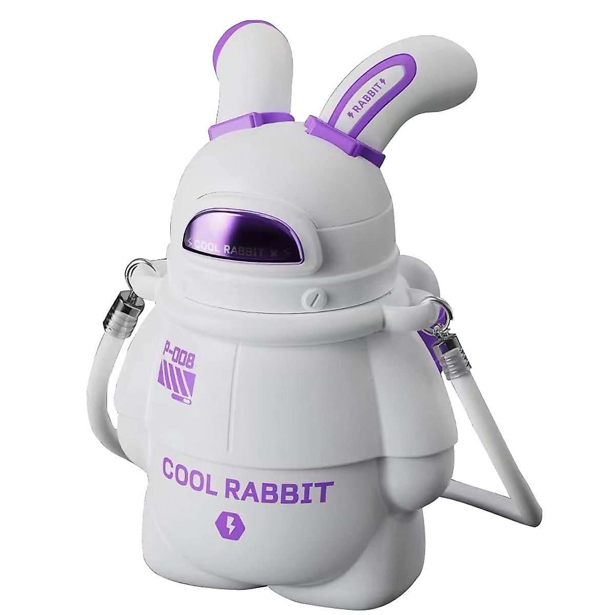 Huisvroe Space Moon Rabbit Stainless Steel Cup Trendy Large Capacity for Kids Ideal for School and Travel Great Gift Option Extraordinary insulation Keeps drinks hot or cold all day(White)